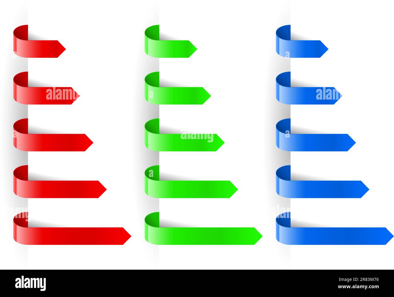 Color arrows marker paper. Illustration for design on white background ...