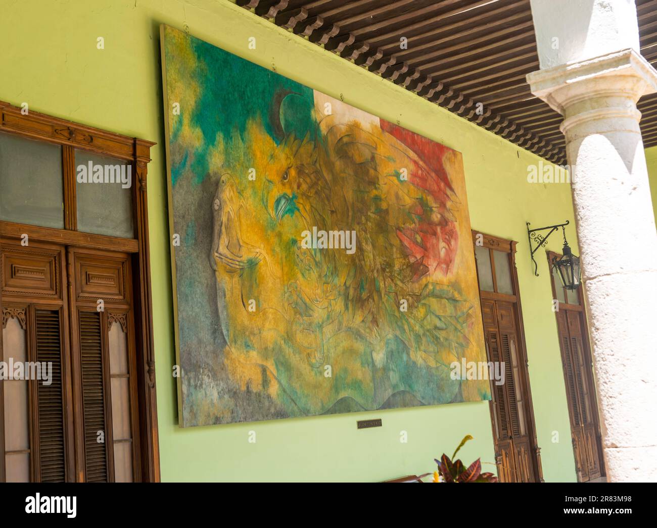 Mexico's Eternal Struggle' painting by Fernando Castro Pacheco, Palacio ...