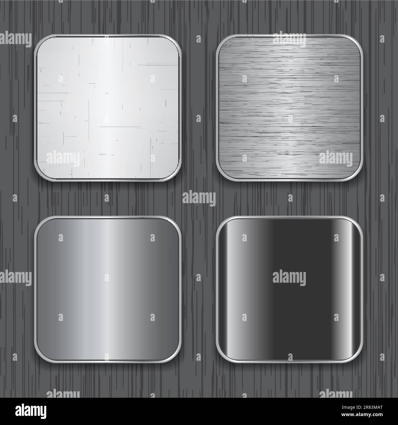 Blank metallic apps icon templates. Vector illustration Stock Vector ...