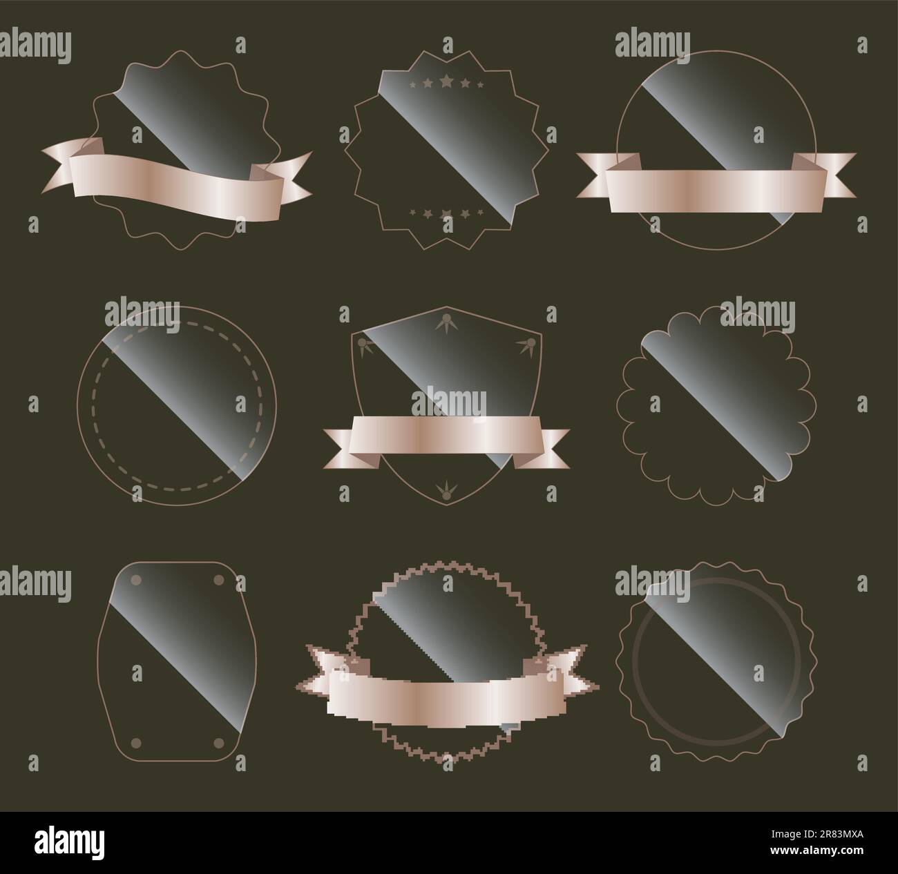 Set of cute glass labels. Vector illustration Stock Vector Image & Art ...