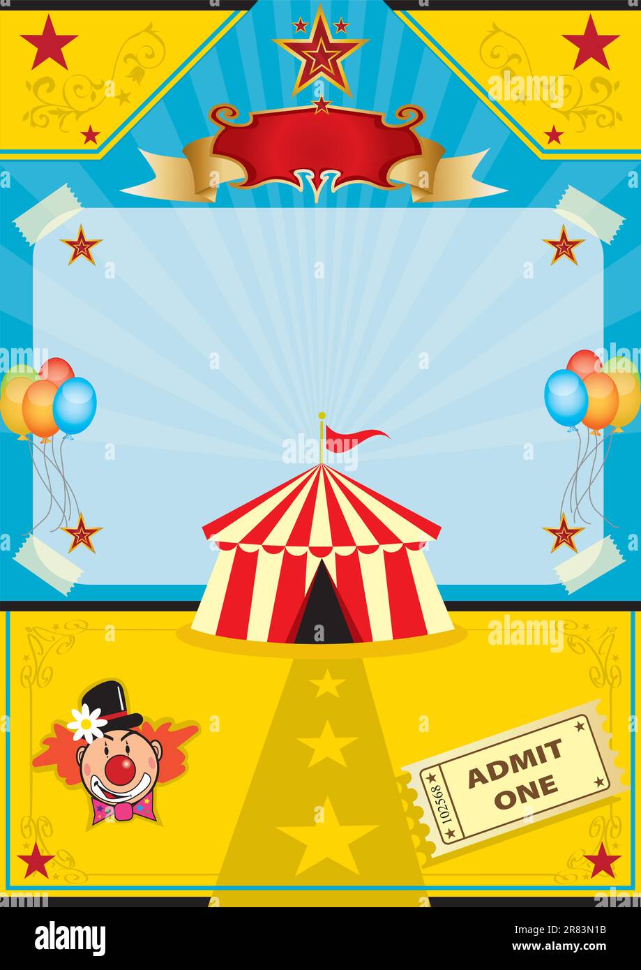 A circus tent on a beach! New background for a poster Stock Vector ...