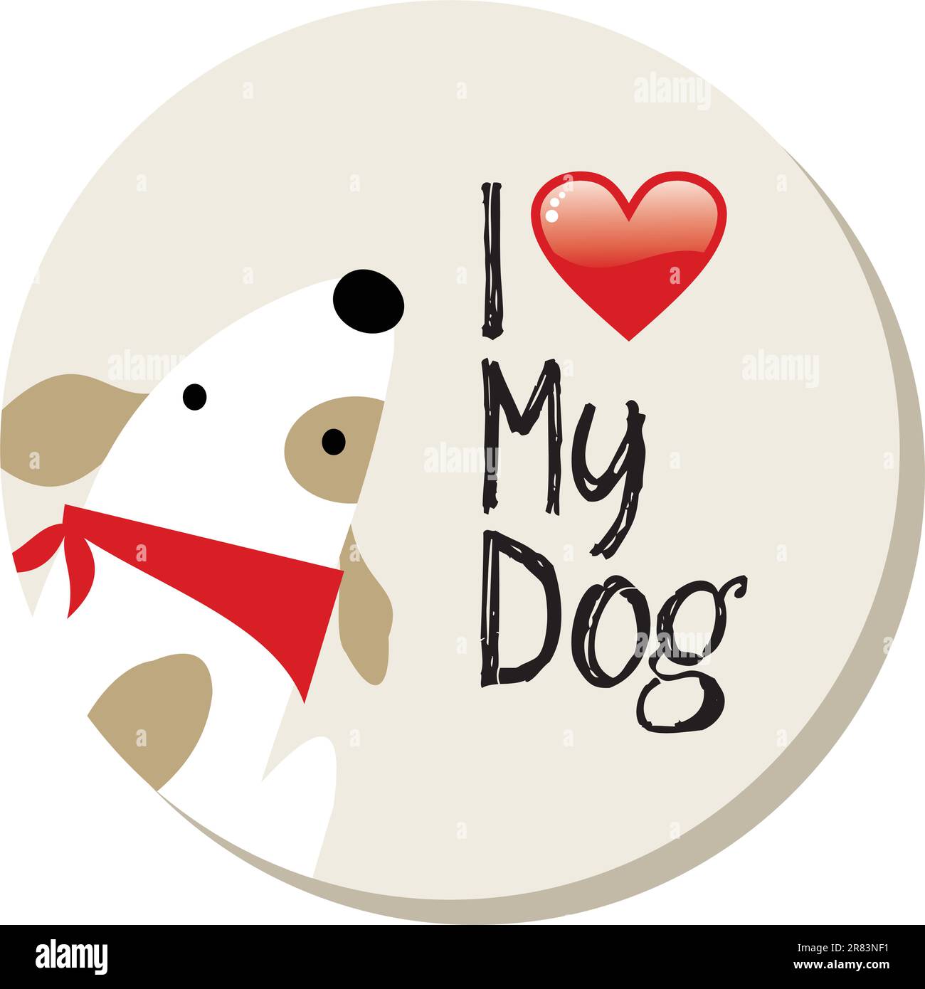 I love my dog cartoon design sticker background. Vector file layered ...