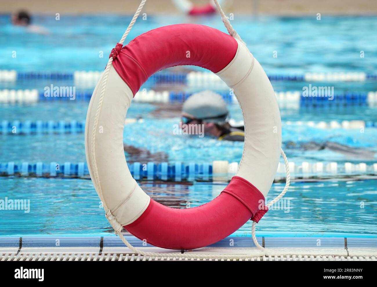 Berlin, Germany. 14th June, 2023. A life preserver hangs from the edge ...