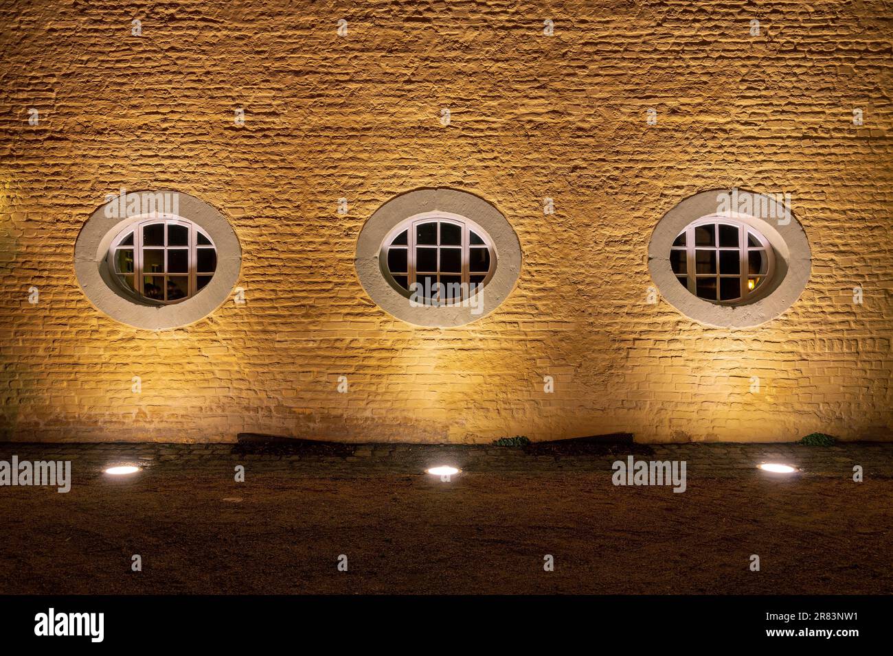 Windows on the wall Stock Photo - Alamy