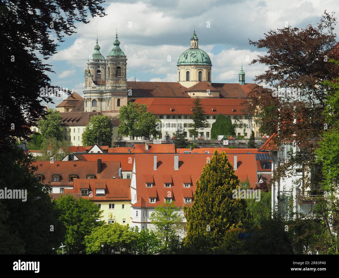 The basilica in Weingarten (Wuerttemberg) is the largest basilica north ...