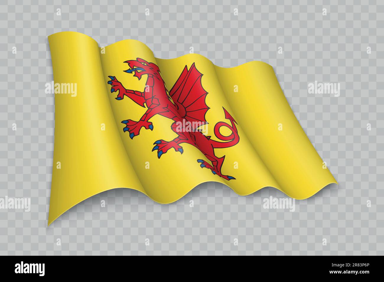3D Realistic waving Flag of Somerset is a county of England on ...