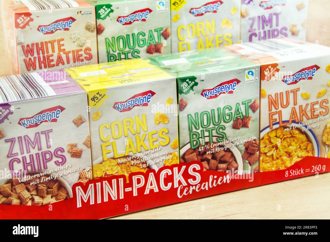 Knusperone Mini-Packs Sorten Corn Flakes, Nougat Bits, Zimt Chips, Nut ...