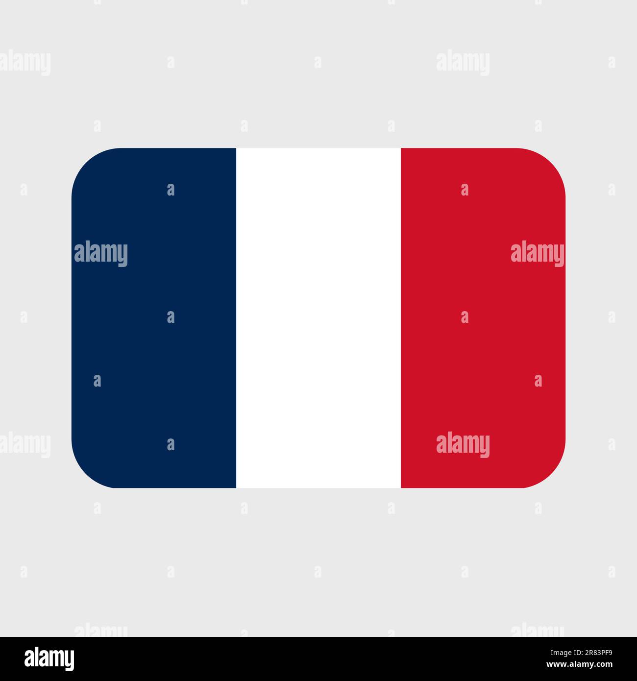 France flag vector icons set in the shape of heart, star, circle and ...