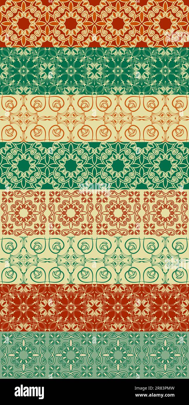 Eight vector seamless patterns, fully editable vector file, Patterns in ...