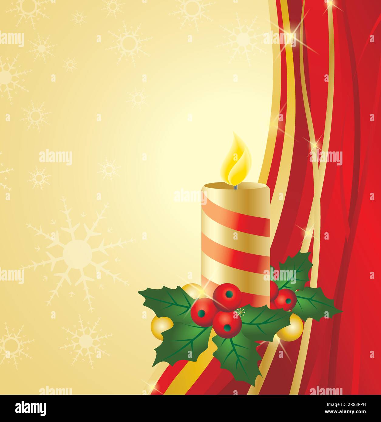 Background Christmas theme with candle Stock Vector Image & Art - Alamy
