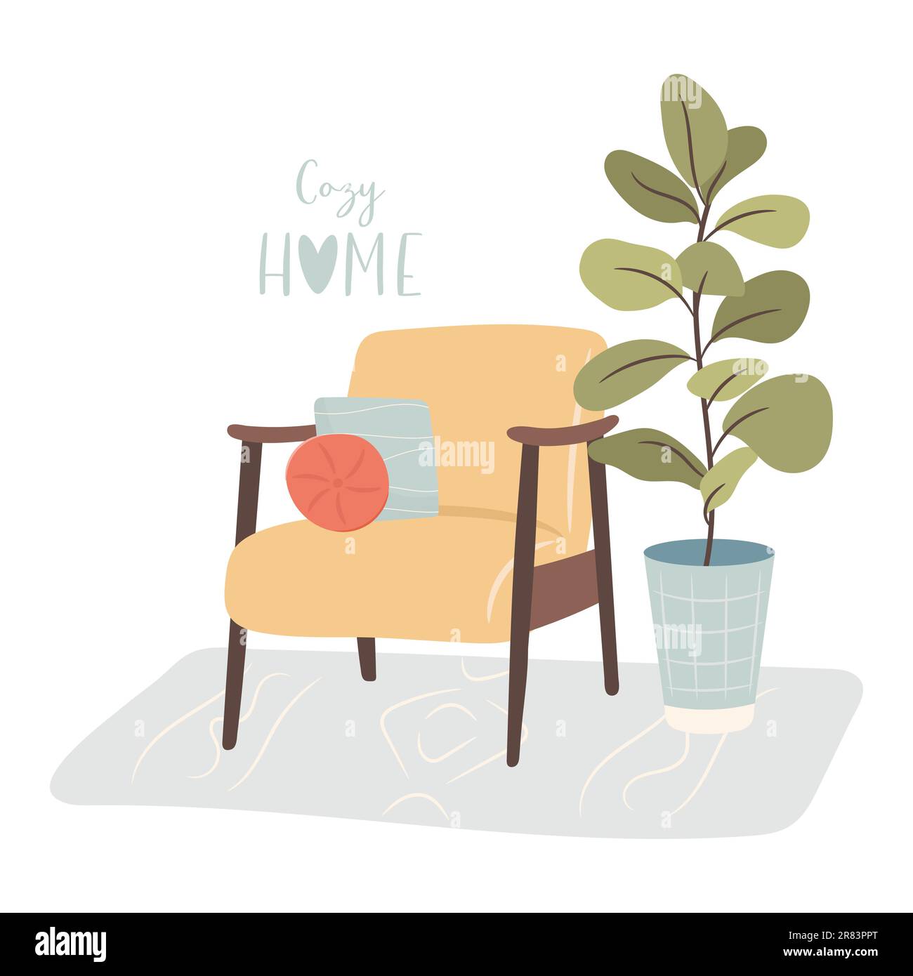 Autumn home interior Stock Vector Images - Alamy