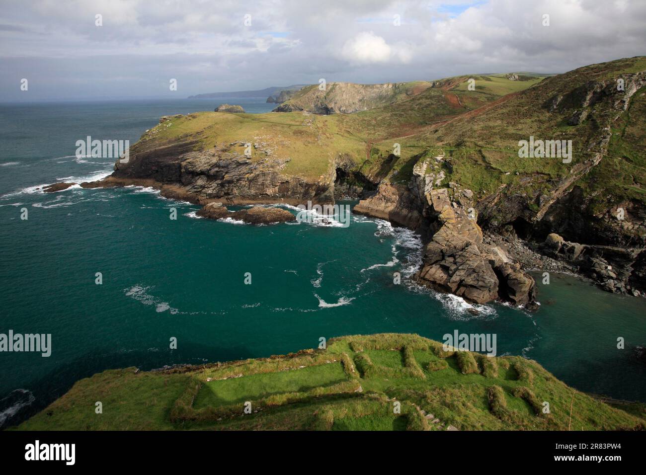 Tintagel Castle ruins, Cornwall, England, United Kingdom Stock Photo ...