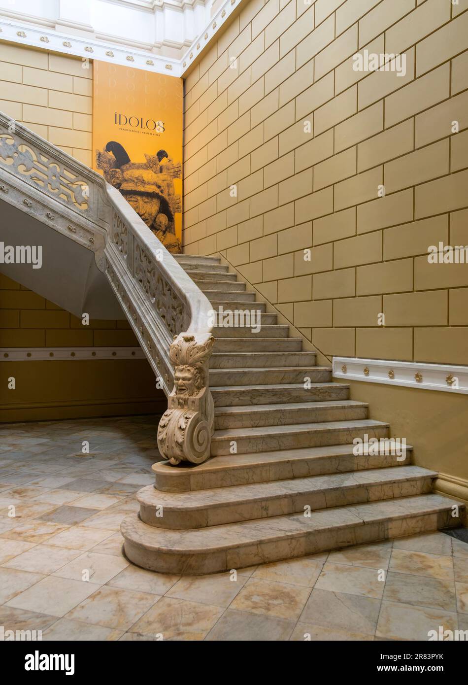 Marble staircase, Palacio Canton palace anthropology museum, Merida ...