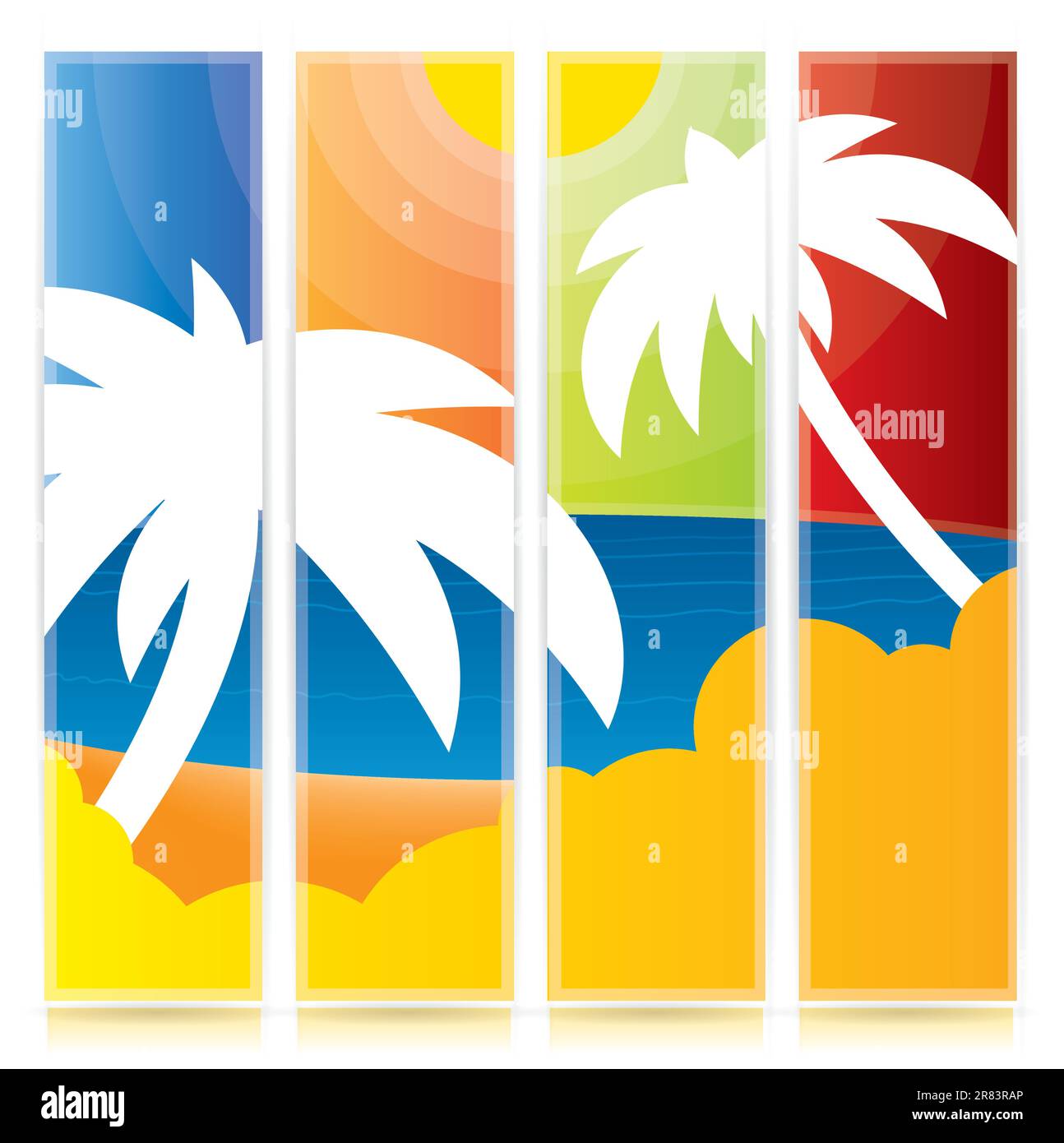 Vertical vacation image tropical Stock Vector Images - Alamy