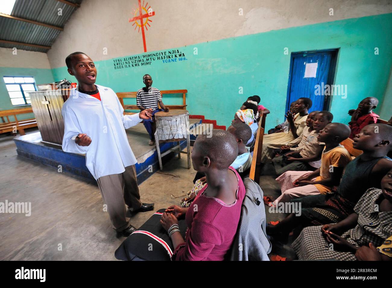 Church Choir, Lac Vert Refugee Camp, Goma, North Kivu, Democratic Republic of Congo Stock Photo ...