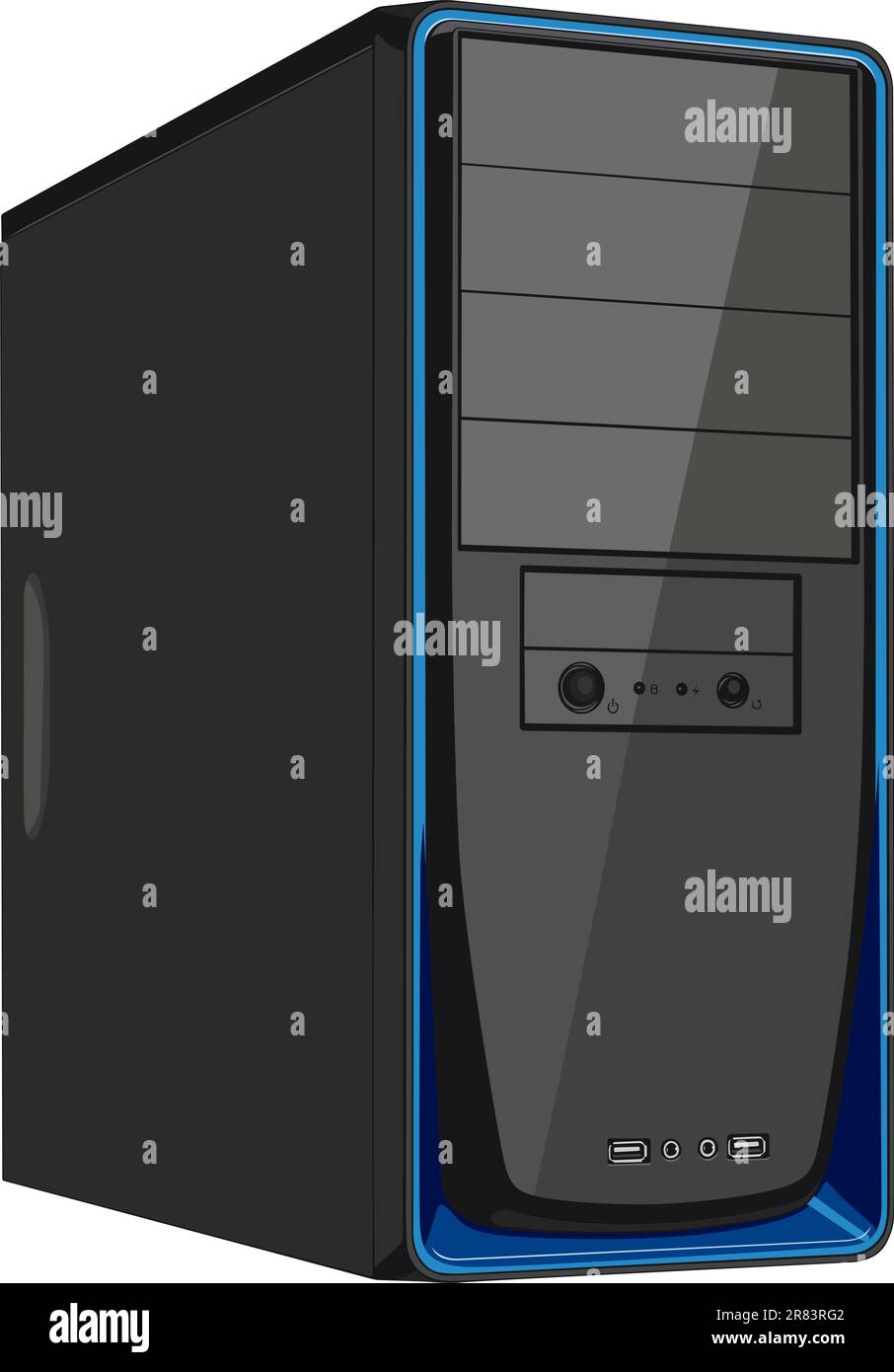 Computer case isolated on white background Stock Vector Image & Art - Alamy