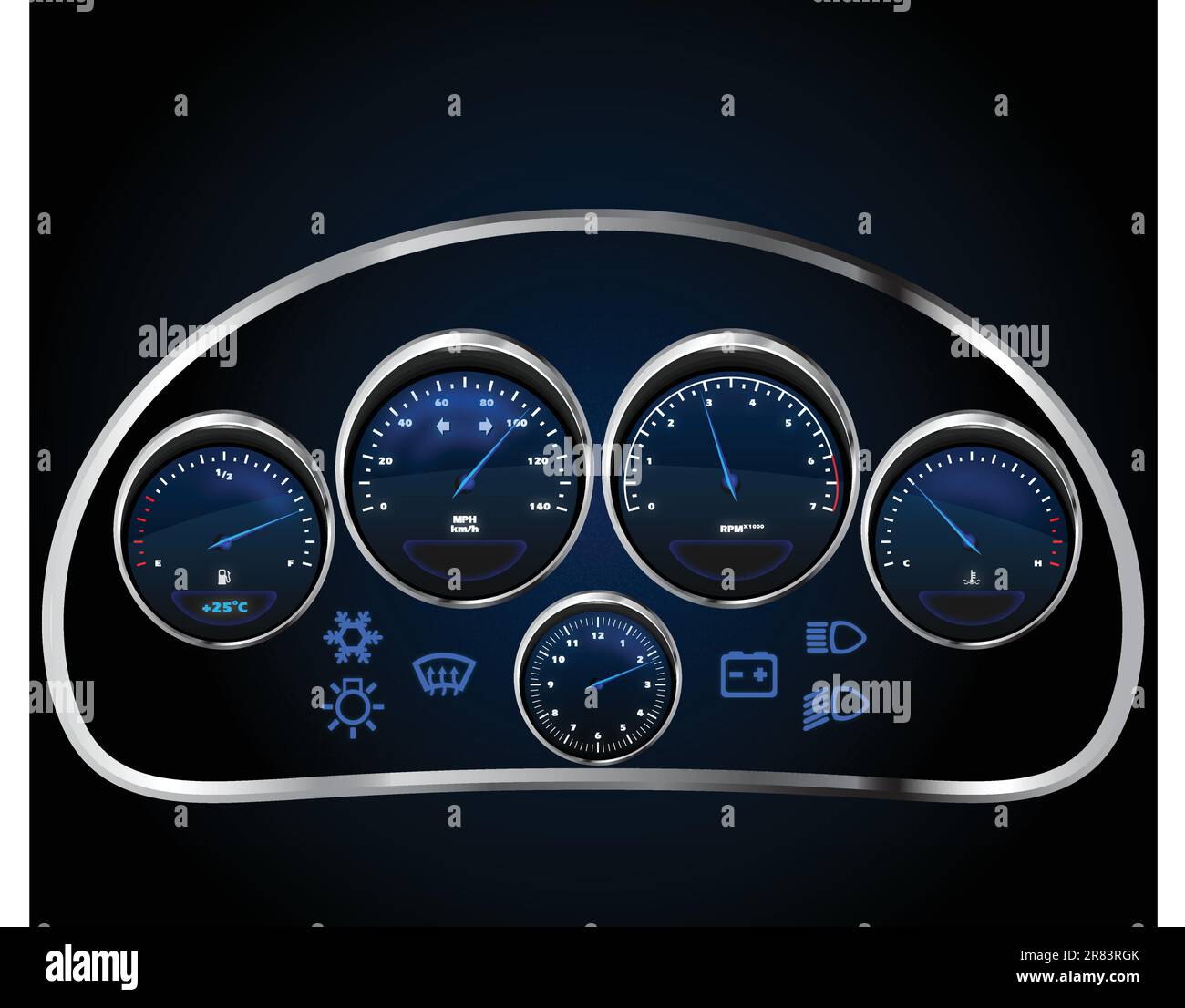 Vector Realistic Car Dashboard Eps10 Stock Vector Image And Art Alamy