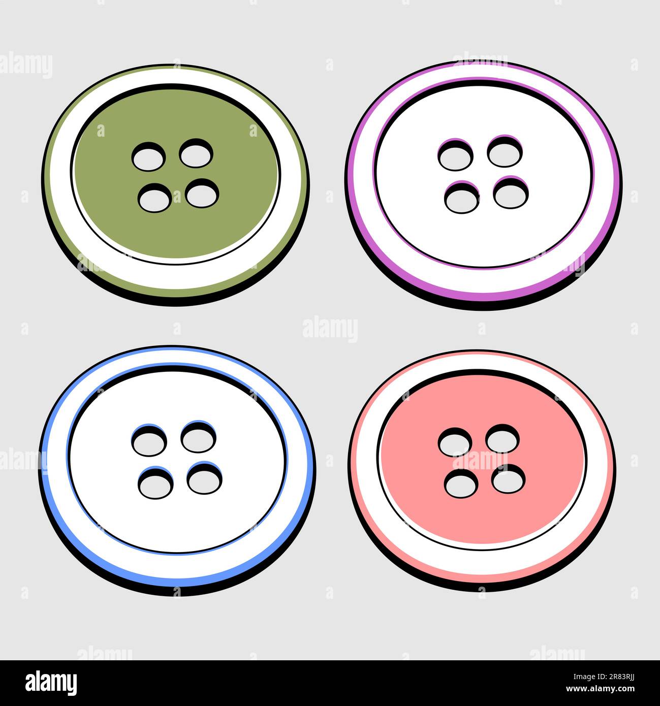 Buttons close up Stock Vector Images - Alamy