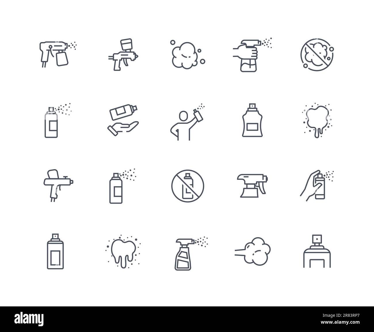 Spray icons outline set Stock Vector Image & Art - Alamy