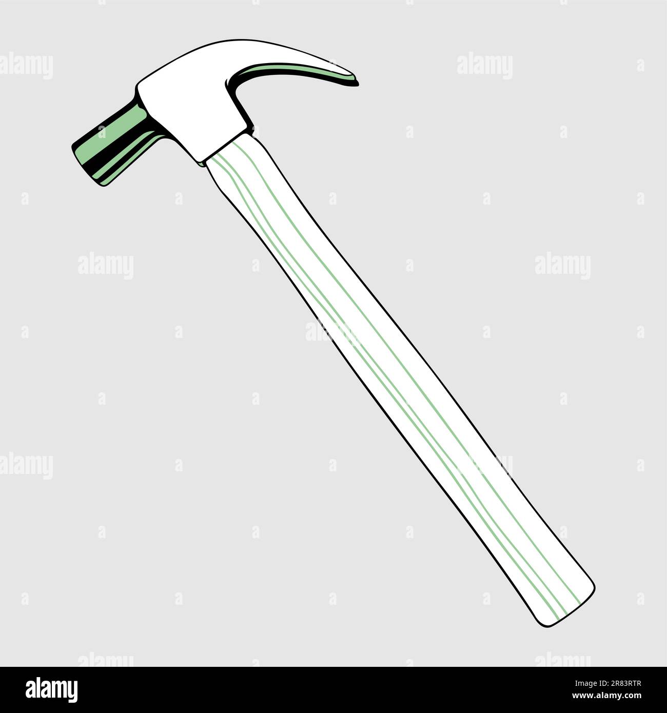 Hammer isolated on light grey background Stock Vector Image & Art - Alamy