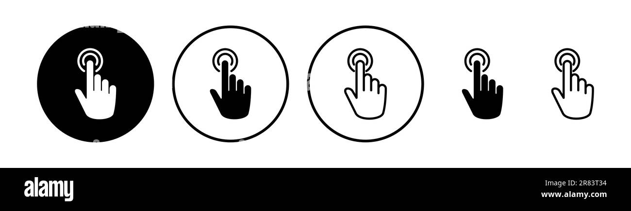 hand click icon vector. clicking finger icon. pointer icon Stock Vector ...