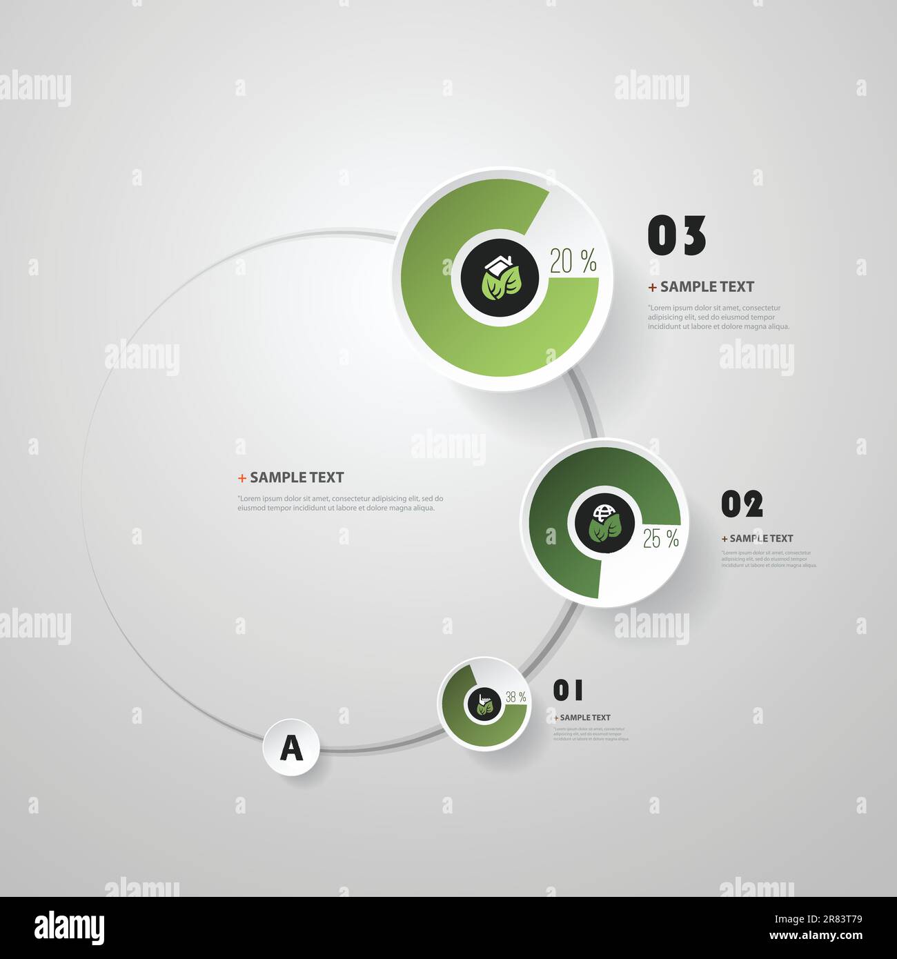 Circular Infographic Design with Pie Chart - Eco Stock Vector Image ...