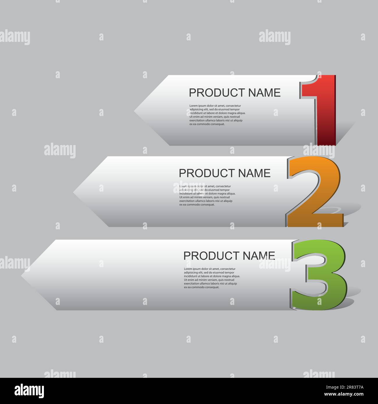 Business Infographic Template - Abstract Numbered Arrow Shapes Stock ...