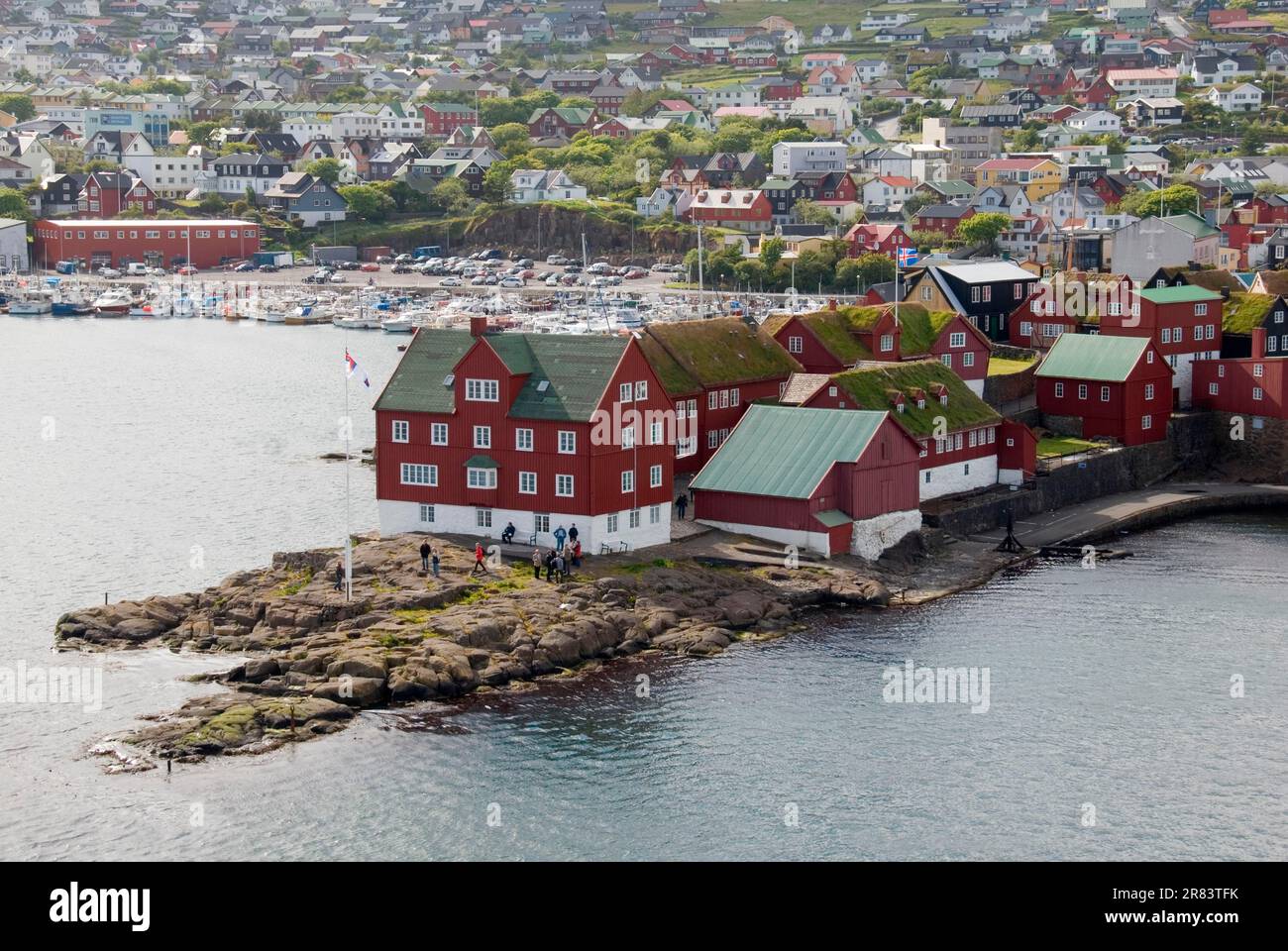 Tinganes Peninsula with Old Town, Torshavn, Thorshaven, Streymoy Island ...