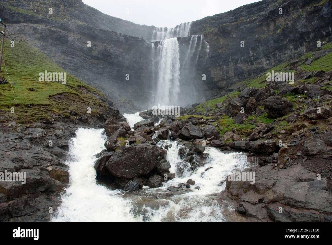 Fossa Waterfall, Streymoy Island, Faroe Islands, Denmark, Faroe Islands ...