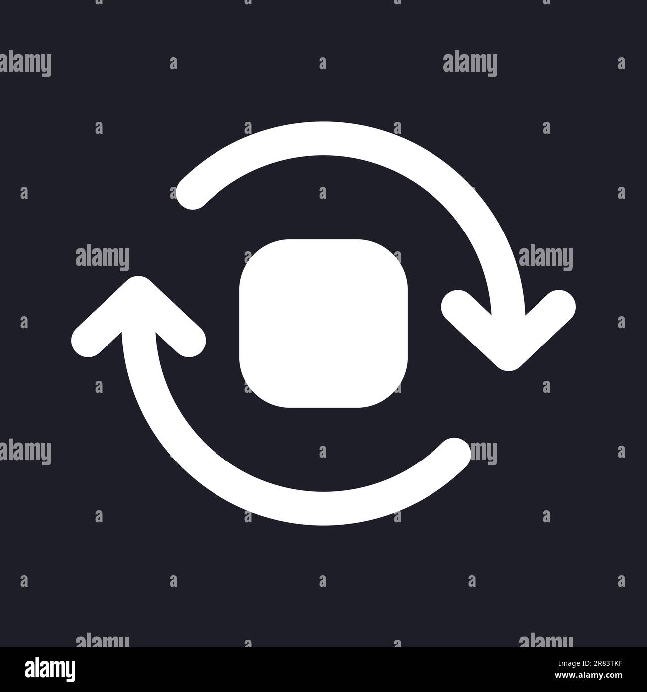 Spin animation white pixel perfect solid ui icon Stock Vector Image ... Spin animation white pixel perfect solid ui icon Stock Vector Image ...