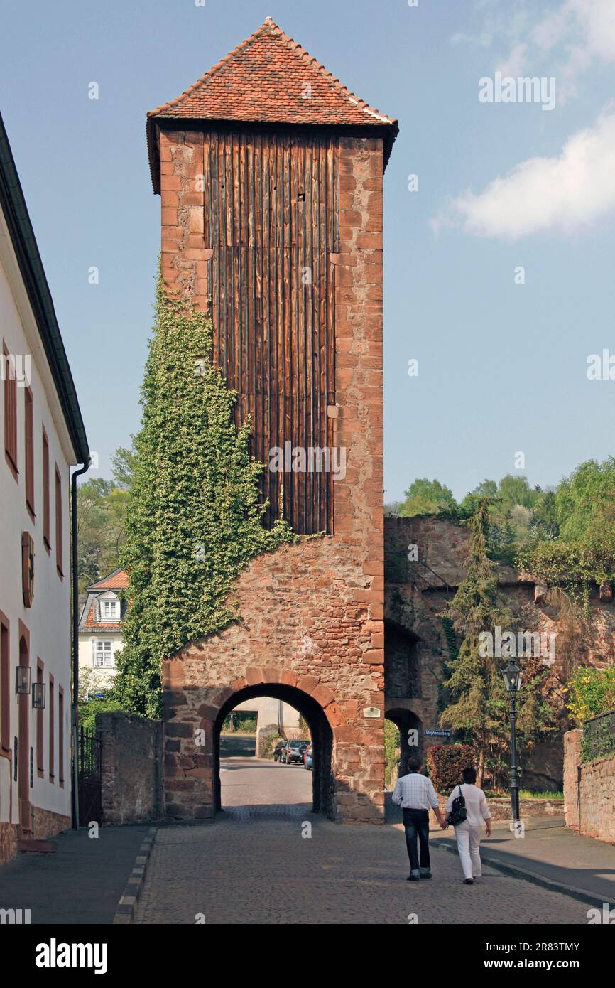 Inner wooden gate, built around 1250, Gelnhausen, Hesse, Germany Stock ...