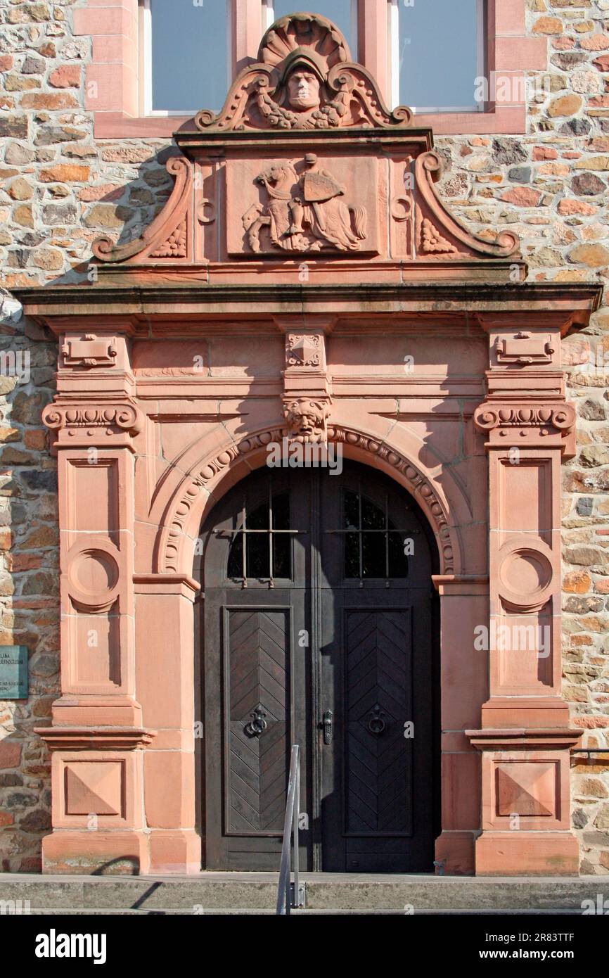 Oberhessisches Museum, Portal, Old Castle, Giessen, Hesse, Germany ...