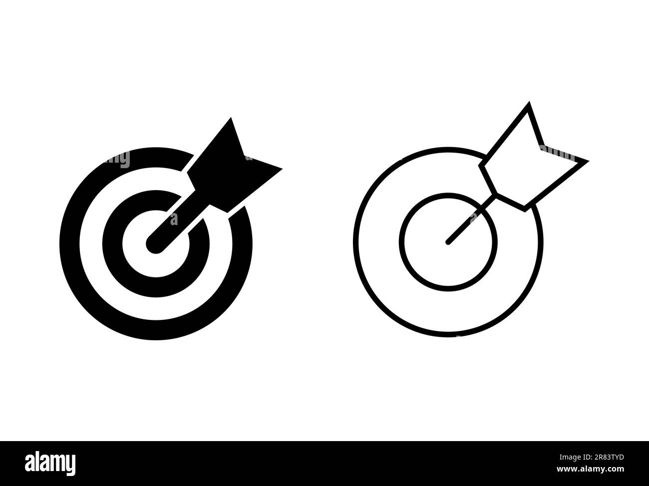 Target icon set. goal icon vector. target marketing icon vector Stock ...