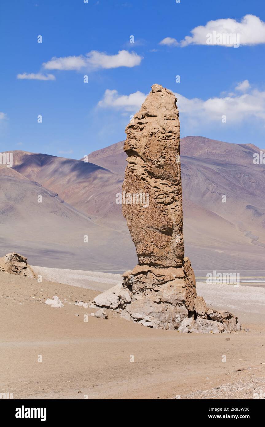 Stone formation Monjes de la Pacana, Los Flamencos National Reserve ...