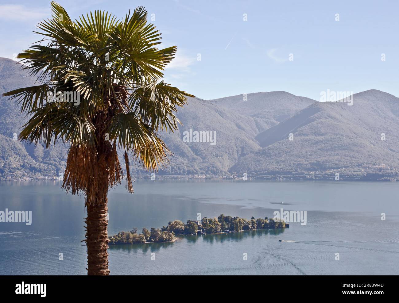Isole di Brissago, view from Ronco sopra Ascona, Lake Maggiore, Ticino ...