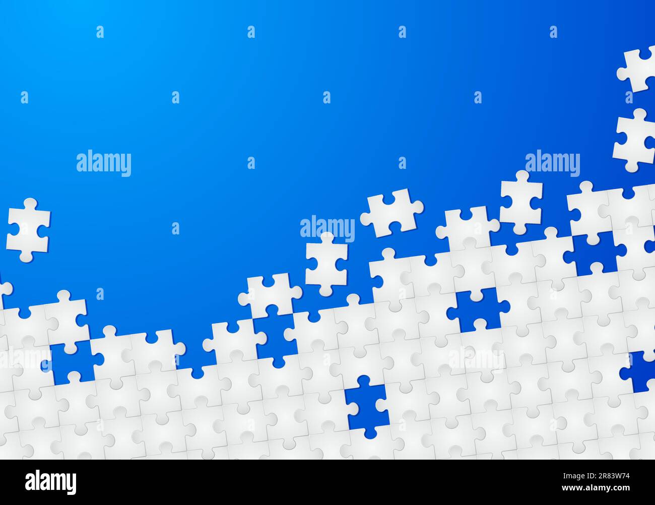 Abstract Puzzle with Blue background. Illustration for design Stock ...