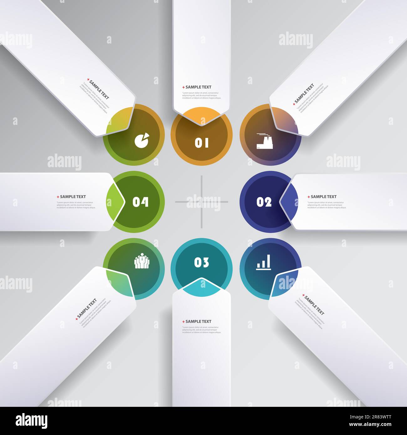 Colorful Minimal Paper Cut Infographics Design, Presentation Template ...