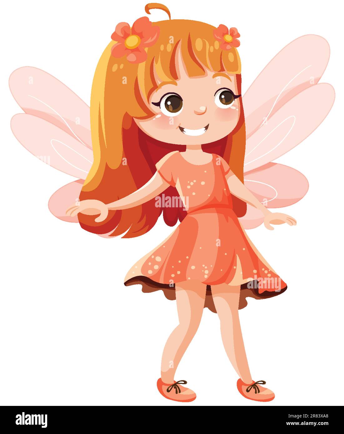 Beautiful fairy cartoon character illustration Stock Vector Image & Art ...