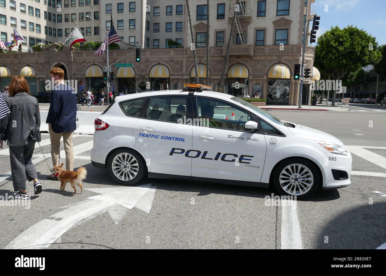 Beverly Hills, California, USA 18th June 2023 Police Car at Rodeo Drive ...