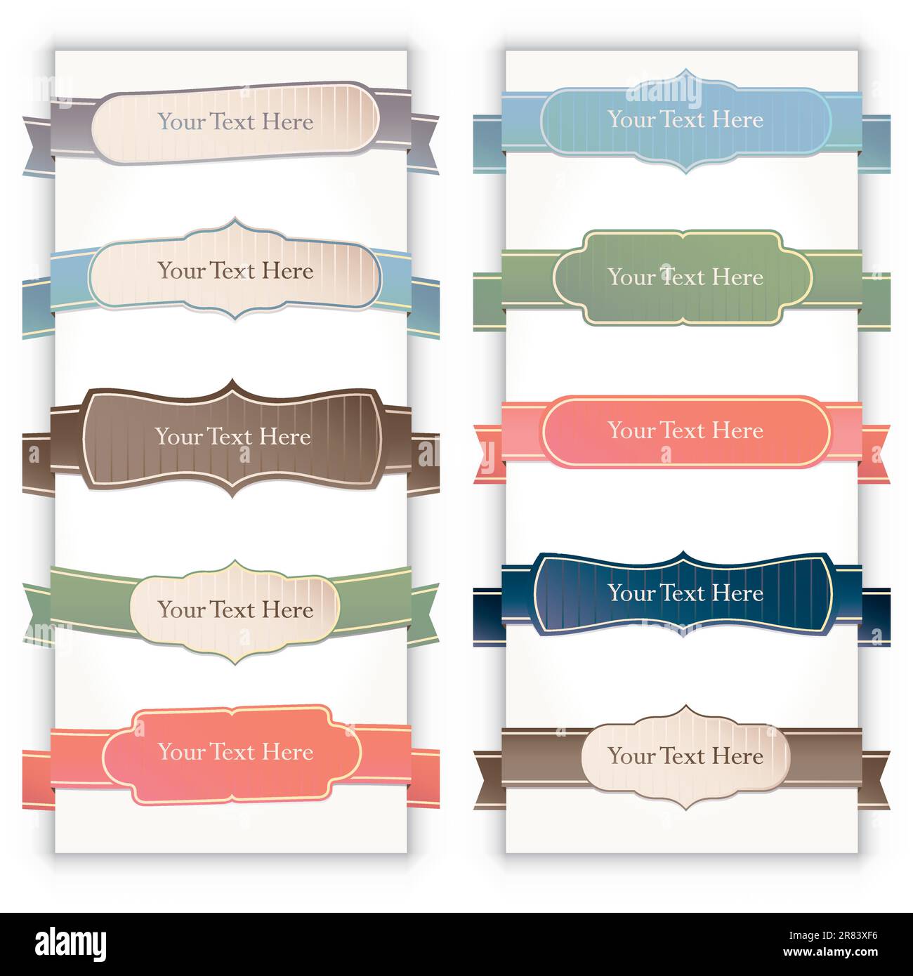 Retro ribbons Stock Vector Images - Alamy