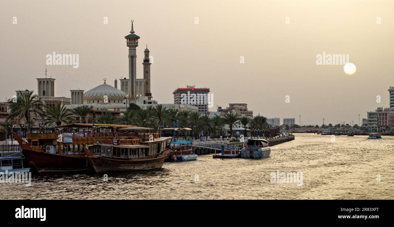 The Dubai Creek is a natural inlet of the Persian Gulf that divides the ...
