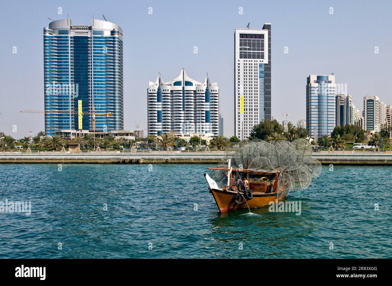 Traditional dhow cruises are very popular in the Emirates Stock Photo ...