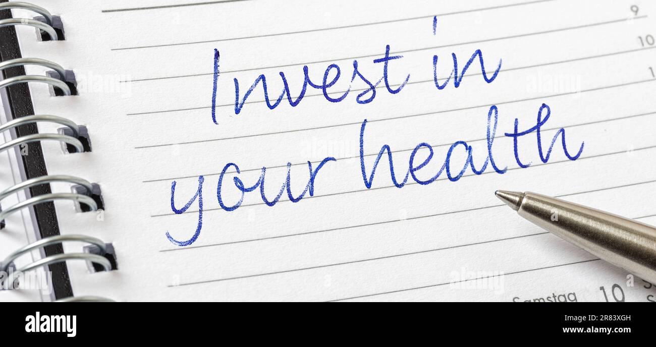 Invest in health written hi-res stock photography and images - Alamy