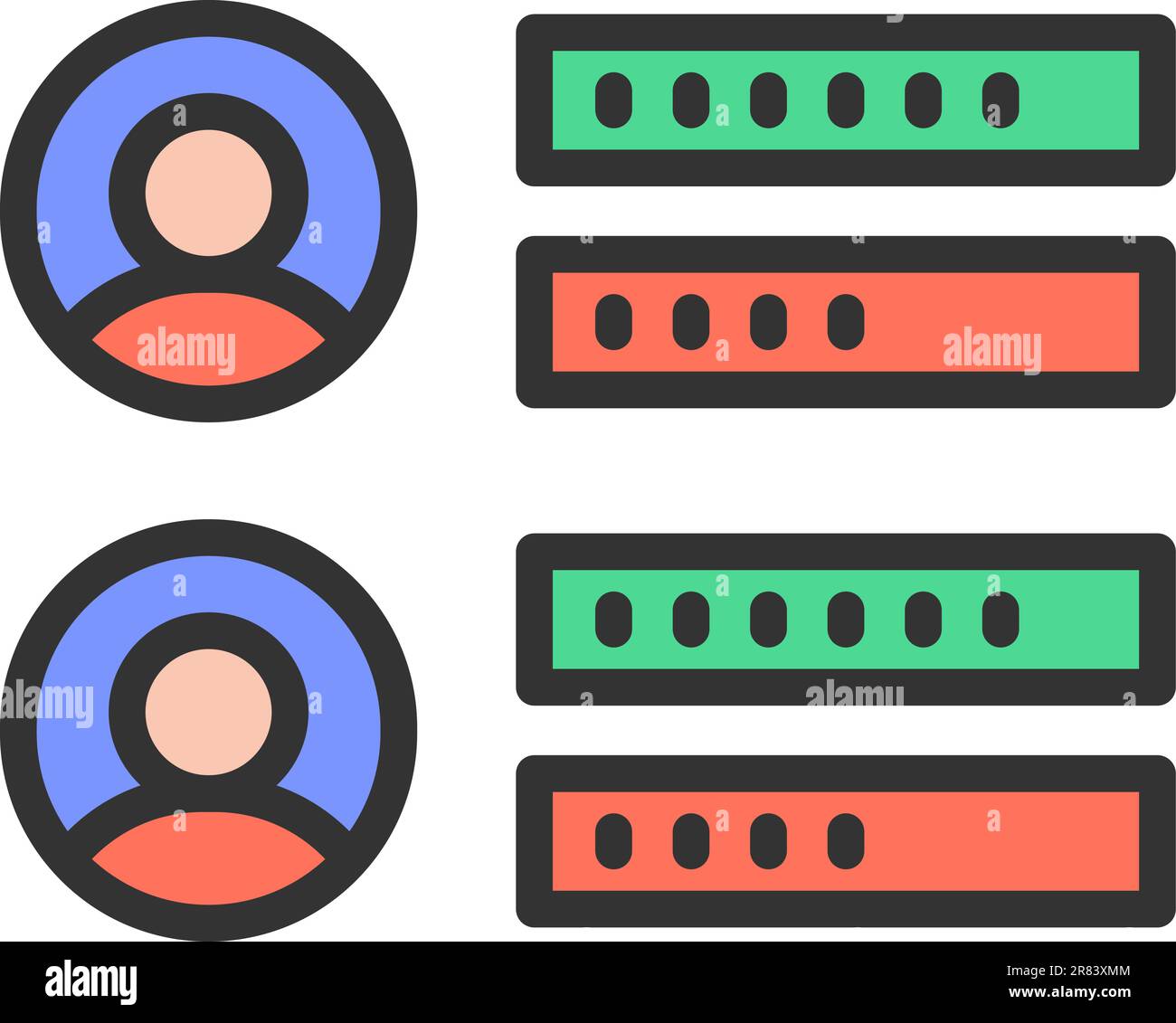 Graph bars icon outline hi-res stock photography and images - Alamy
