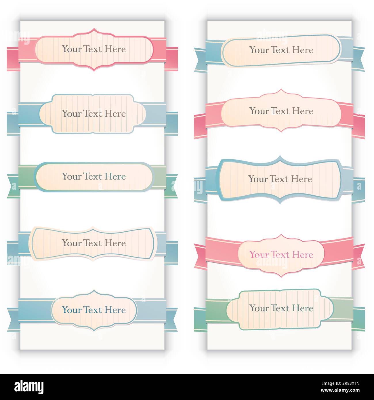 Set of retro ribbons and labels. Vector illustration Stock Vector Image ...