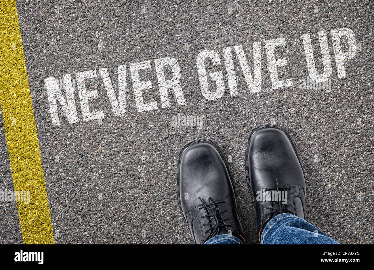 Give way lettering hi-res stock photography and images - Alamy