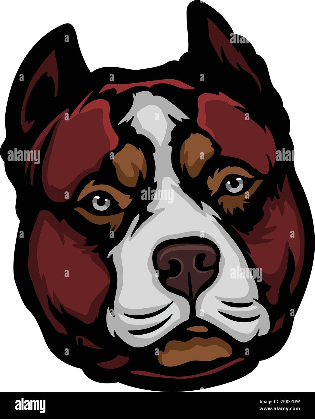 Pitbull Face Illustration. Wild. Face. Vector Stock Vector Image & Art ...