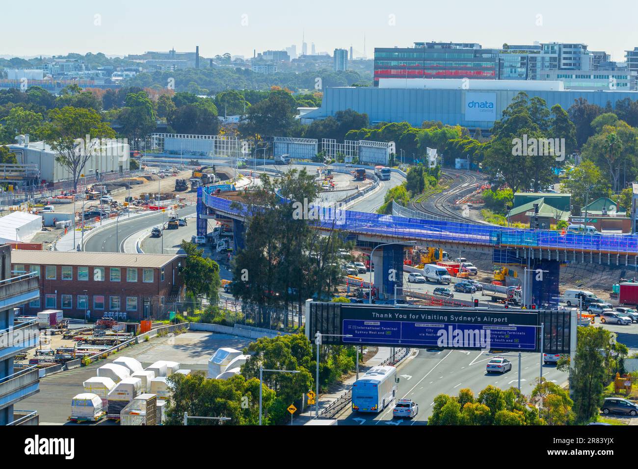 Construction of the 'Sydney Gateway' project at Sydney Airport in ...