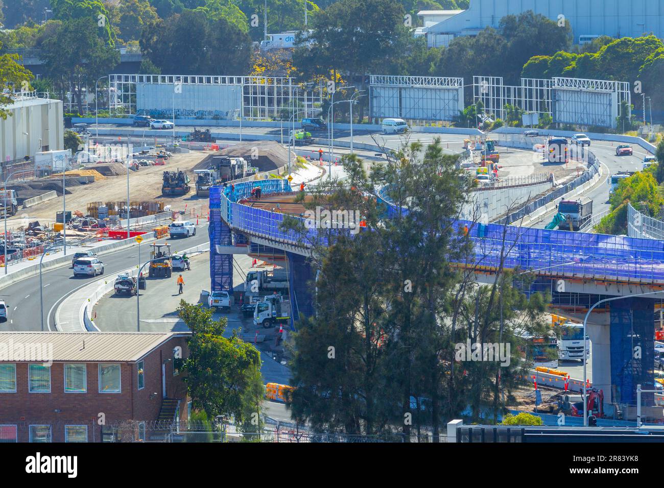 Construction of the 'Sydney Gateway' project at Sydney Airport in ...