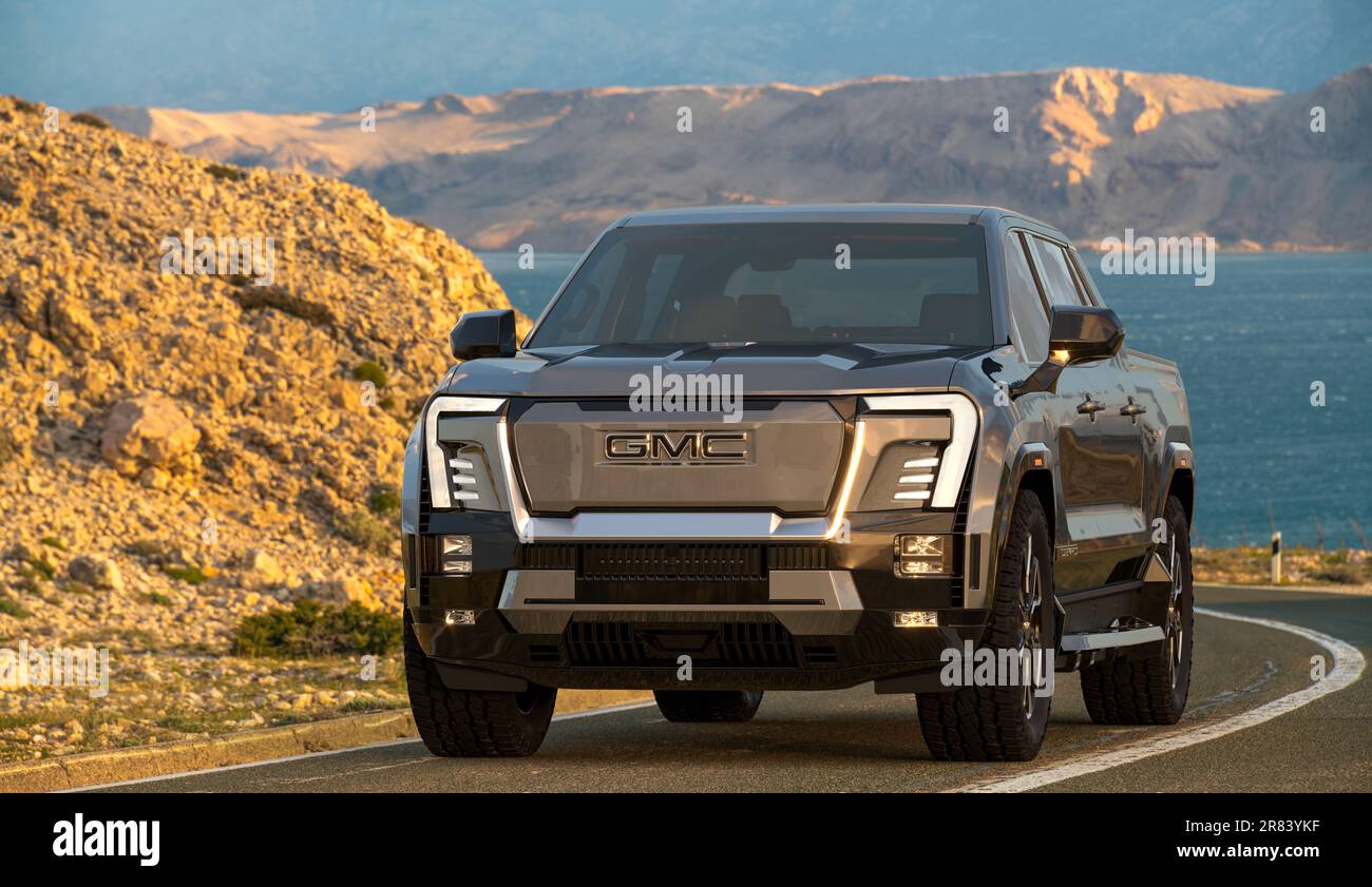 GMC Sierra EV Denali |.All-Electric Truck Stock Photo - Alamy
